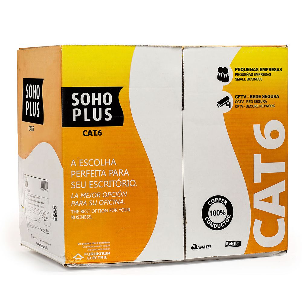 Caixa Cabo De Rede Furukawa Cat 6 24awgx4p Com 305m Branco Company