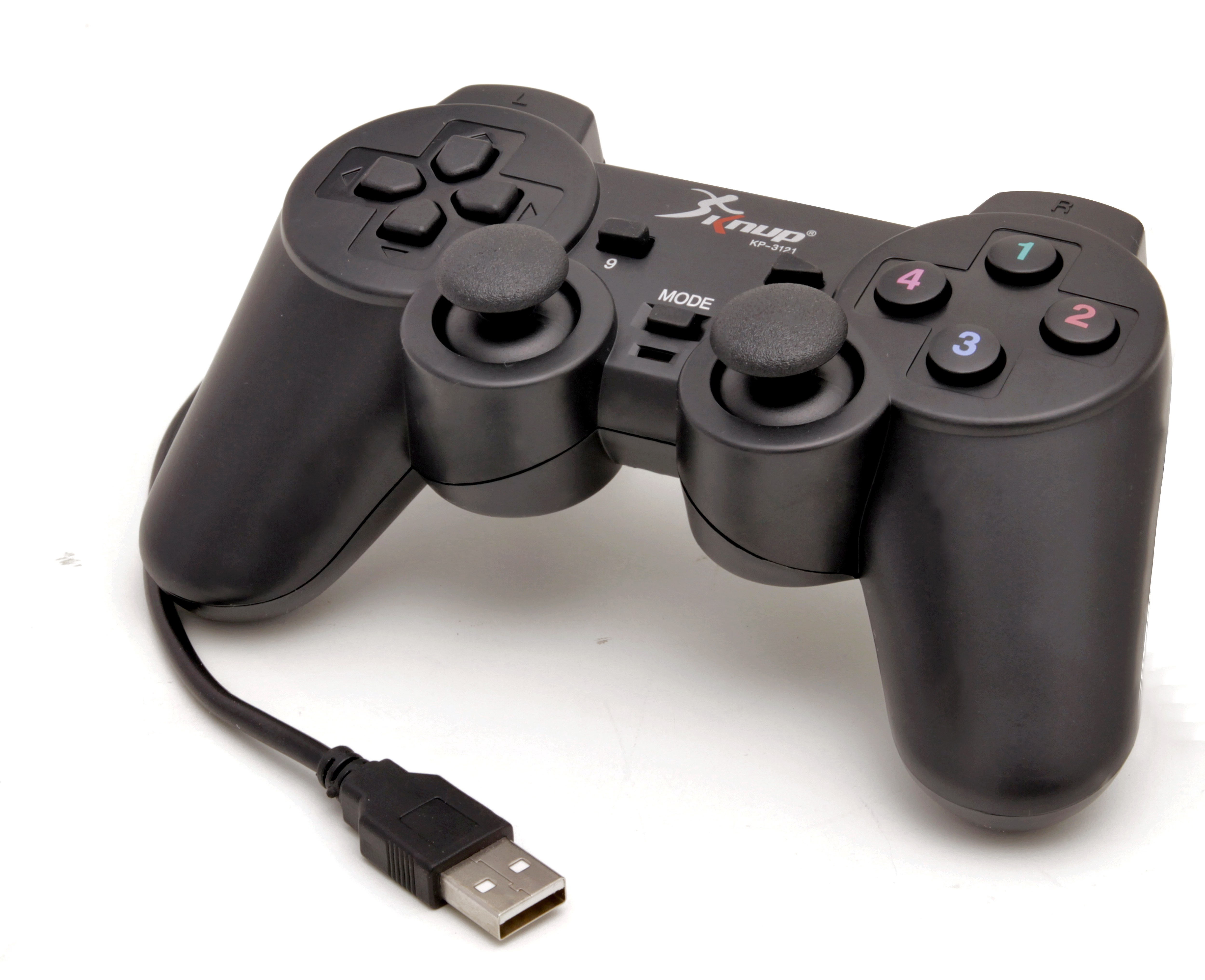 CONTROLE JOYSTICK P/PC KNUP USB PRETO C/FIO KP-3121 - Company Informatica