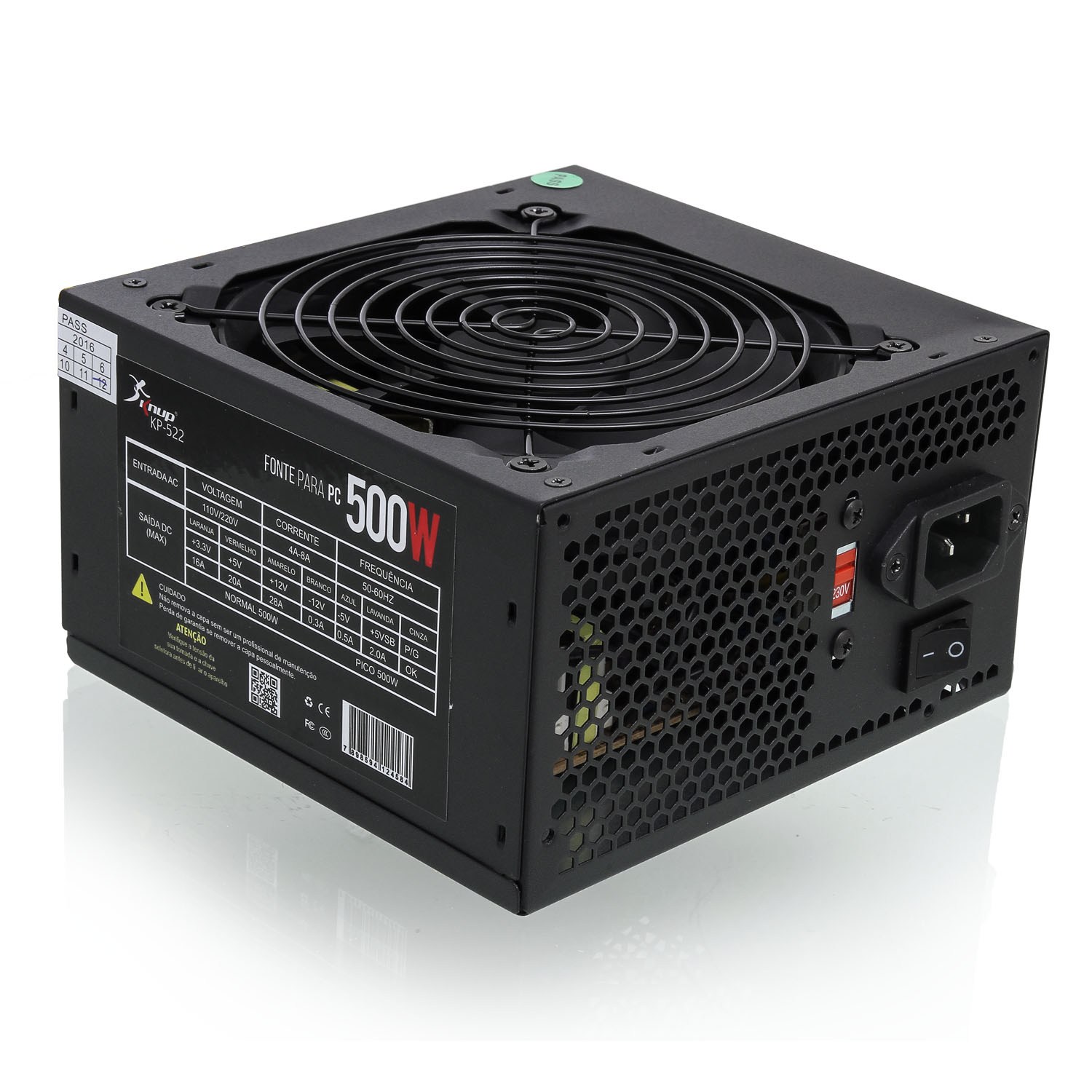 FONTE ATX 500W KNUP KP-522 - Company Informatica