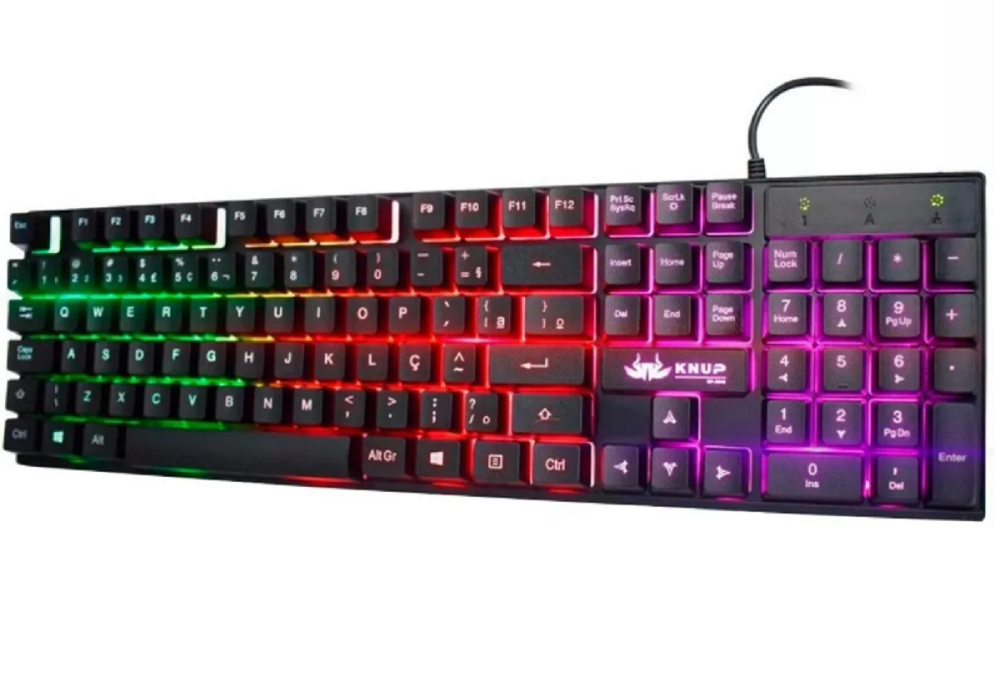 TECLADO USB KNUP GAMER C/LED PRETO KP-2043/A - Company Informatica